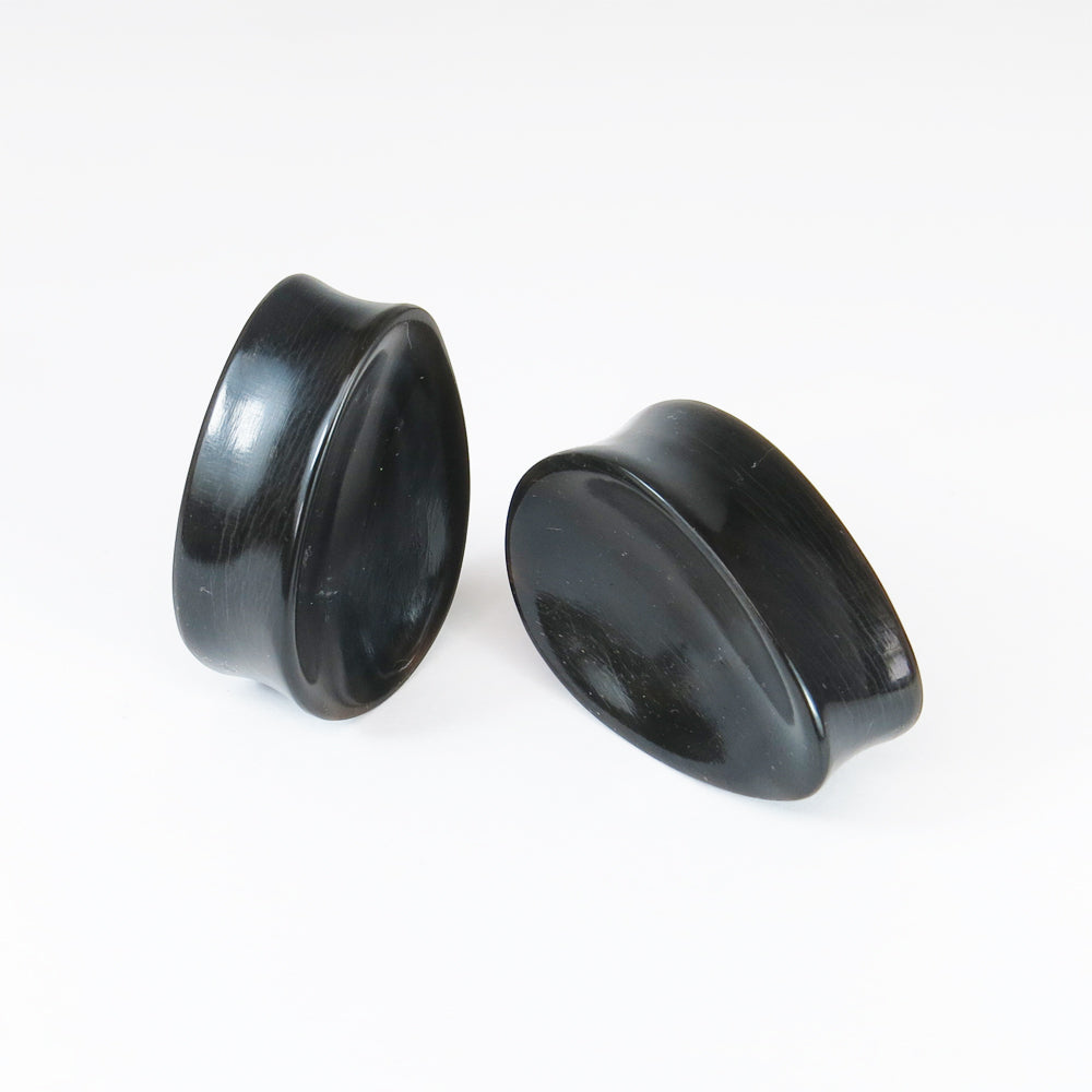 Buffalo Horn Classic Concave Teardrop Plugs I Siam Organics