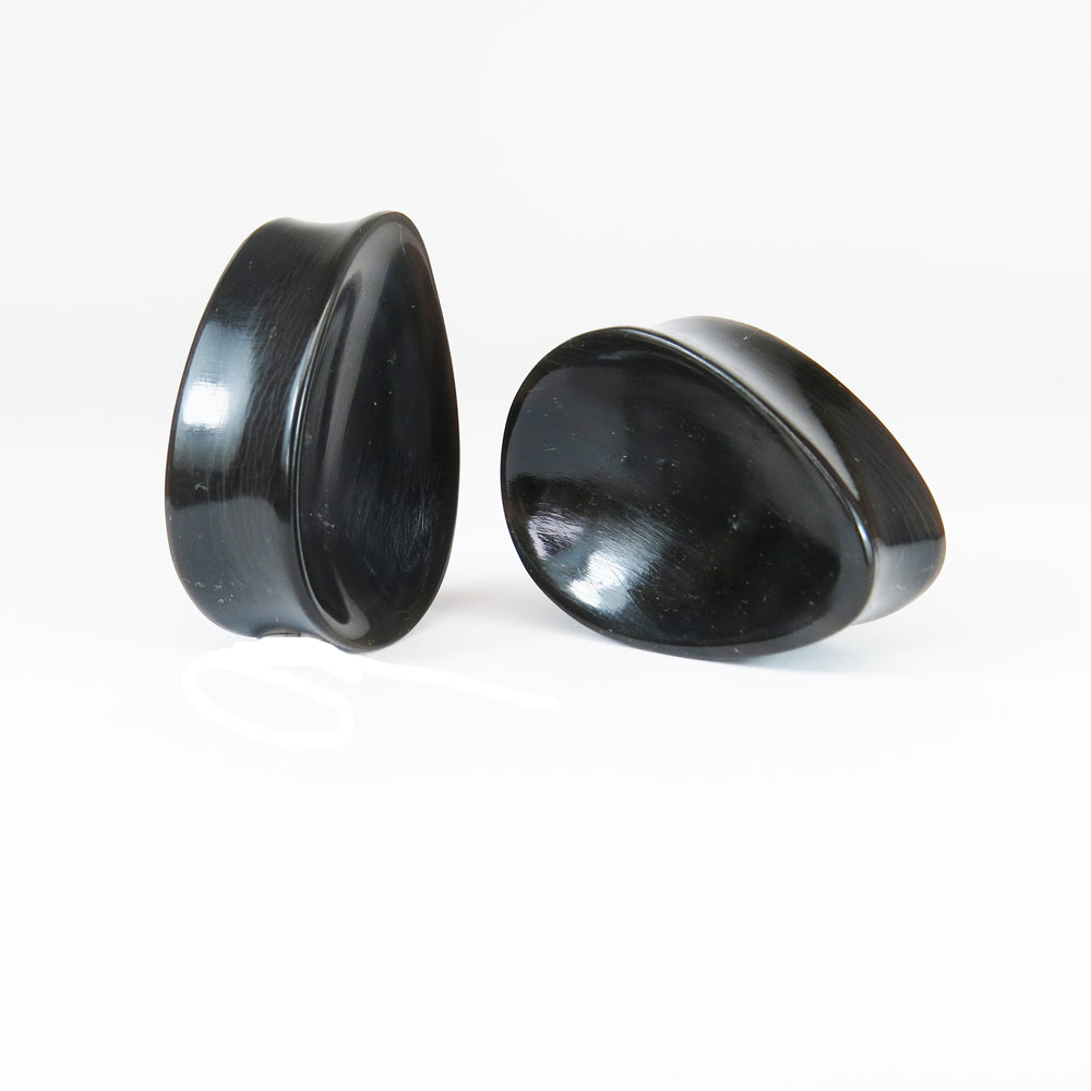 Buffalo Horn Classic Concave Teardrop Plugs I Siam Organics